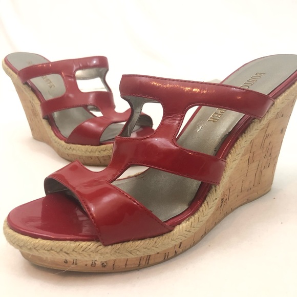 Boston Proper | Shoes | Boston Proper Wedge Sandal Shoes Red Womens 75 ...